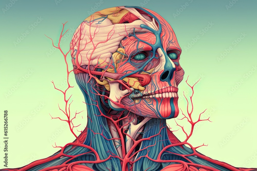 cartoon illustration of human anatomy Stock Illustration | Adobe Stock