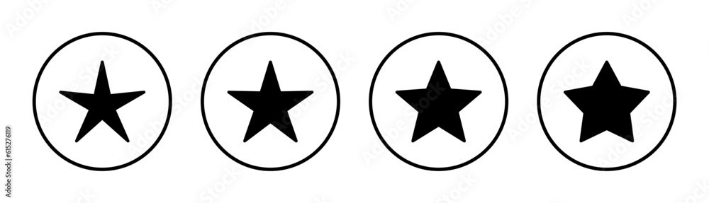 Star Icon set illustration. rating sign and symbol. favourite star icon ...