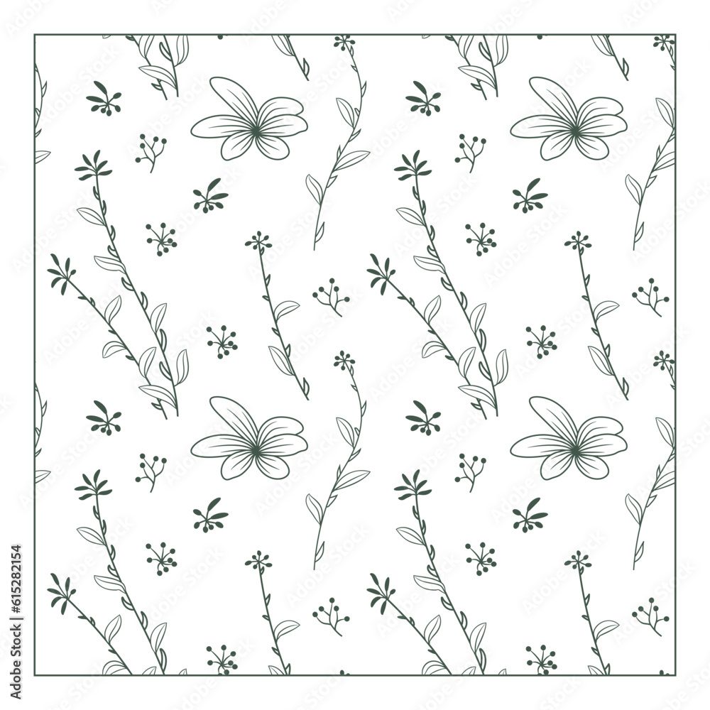 Wild Flower Doodle Art Pattern Sets, Unleash your creativity with these ...