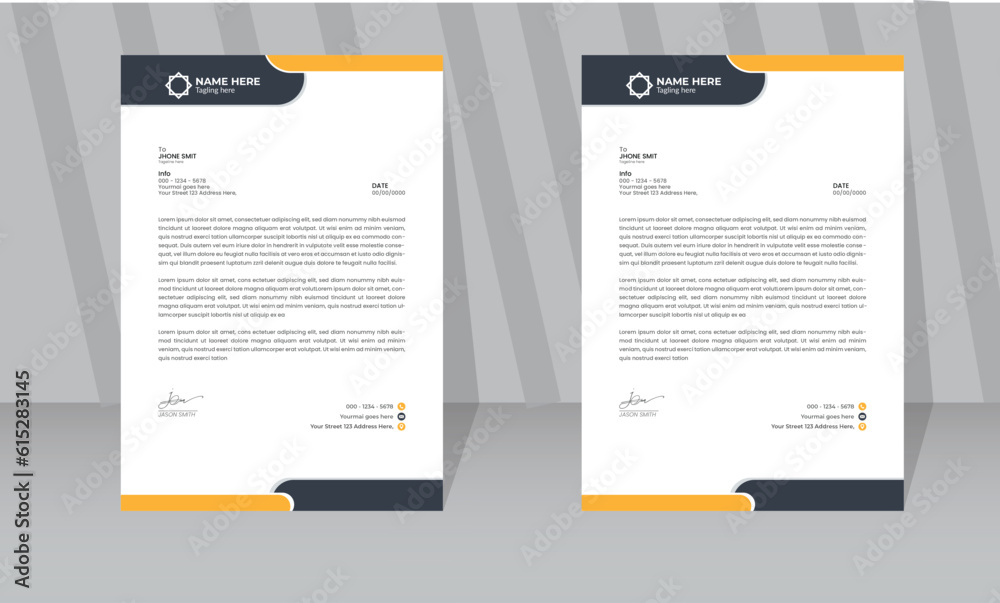Poster minimal business letterhead design for company corporate ...