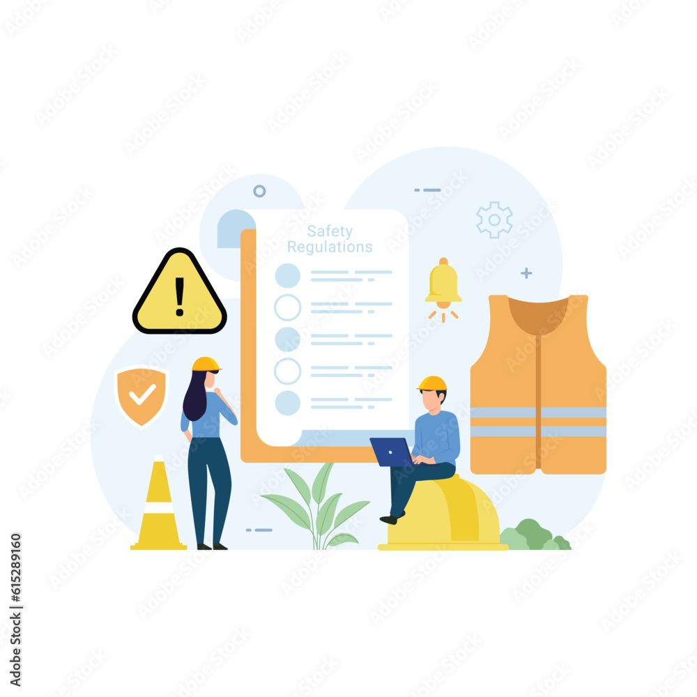 Occupational safety and health administration concept. Government public service protecting ...