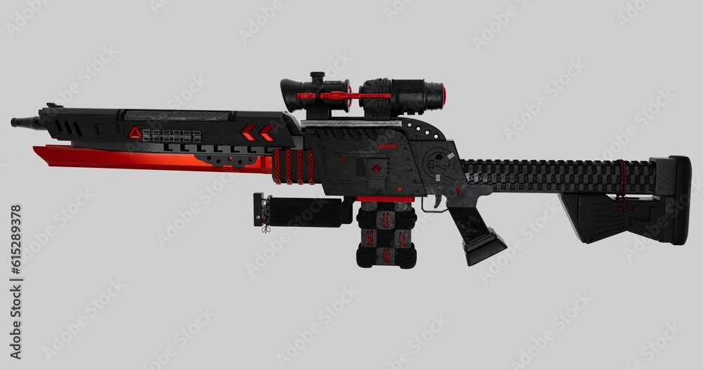 Black Gun sci fi super gun shot weapon future wars Toy gun Stock ...