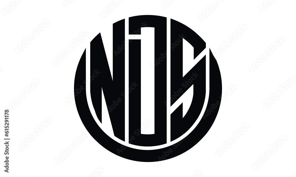 NDS shield with round shape logo design vector template | monogram logo ...