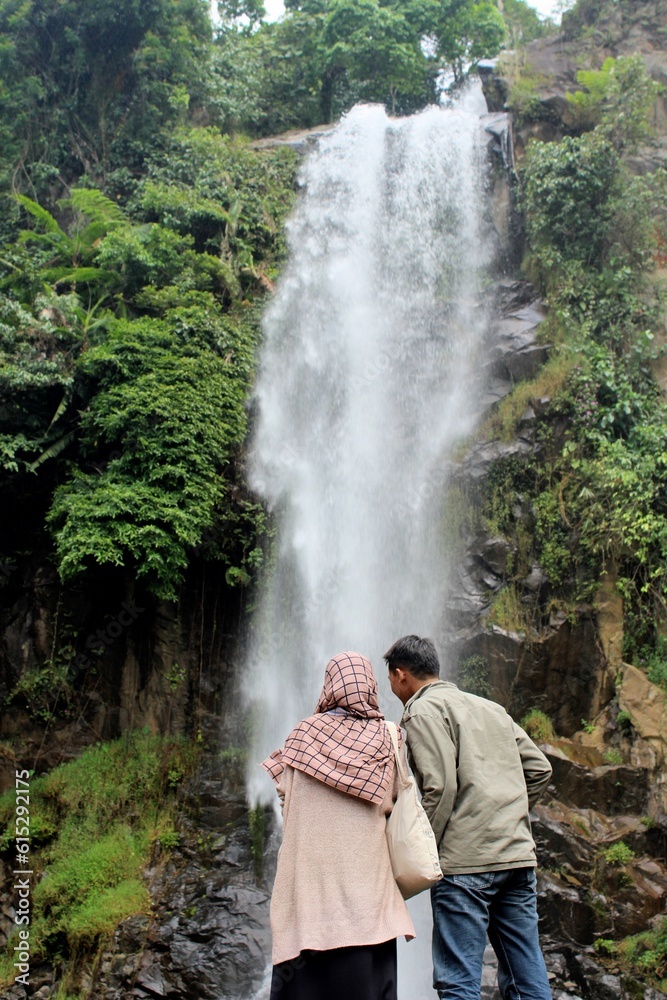 Jakarta – July 05, 2017: Some Visitors Enjoy And Take Selfies At Curug ...
