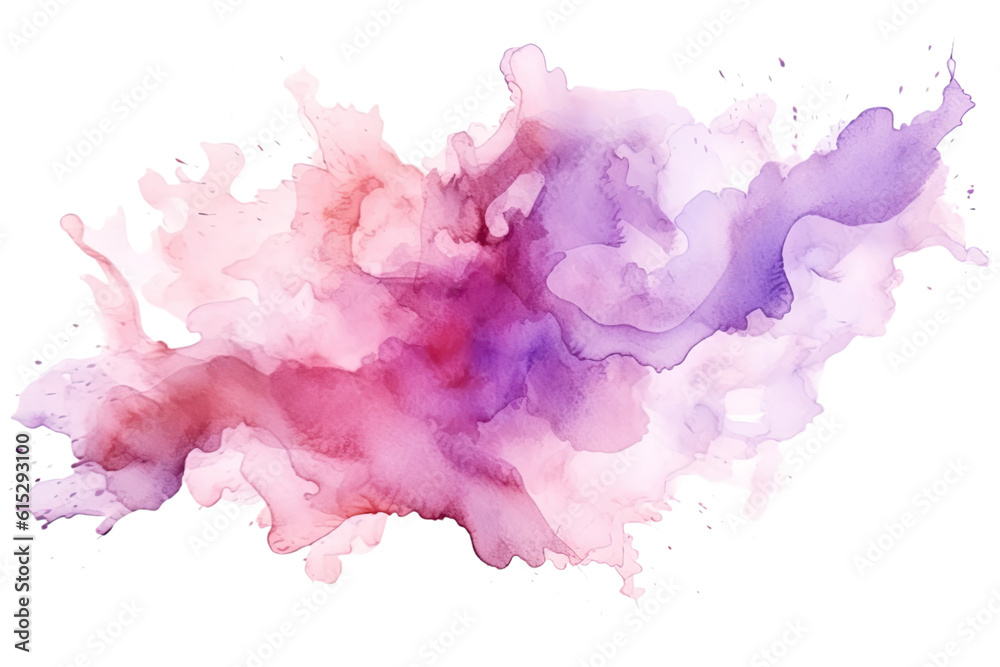 blush pink and lilac swashes, watercolor paint abstract border frame ...