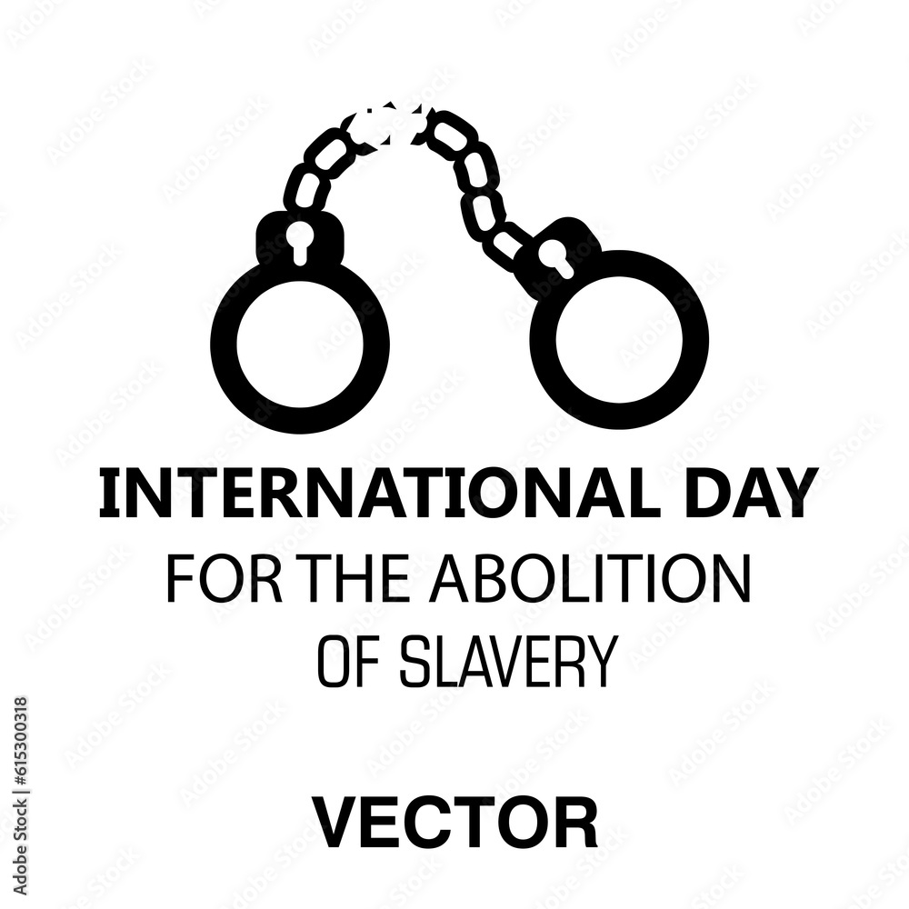 international day for the abolition of slavery icon illustration on ...
