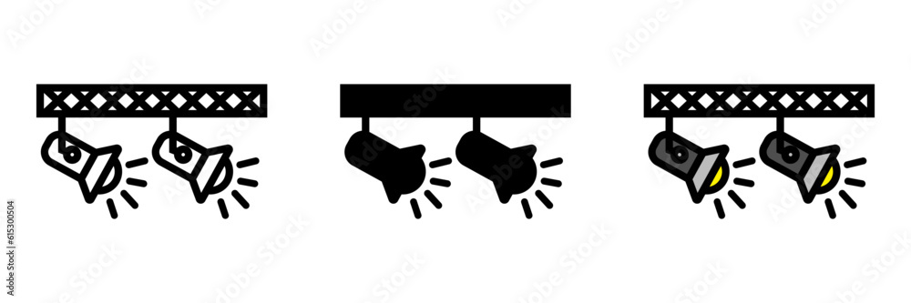 Stage Light Icon, an icon representing stage lights, symbolizing ...