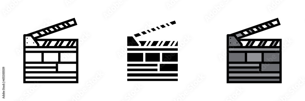 Movie Clapper Board Icon, an icon representing a movie clapper board ...