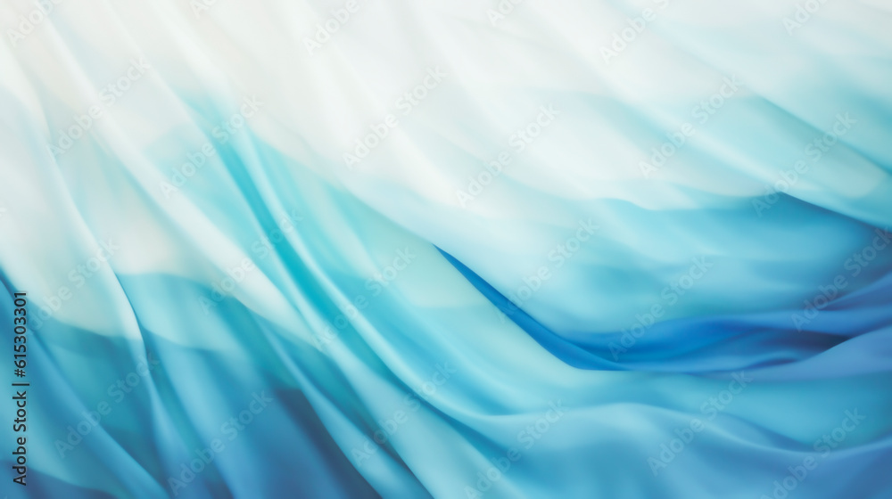 Silk fabric blue ocean wave banner. Graphic Resource satin wavy fabric ...