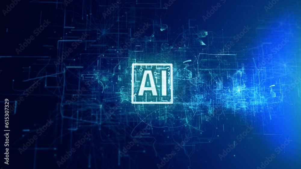 Animation Of Artificial Intelligence. AI Logo animation. Machine ...