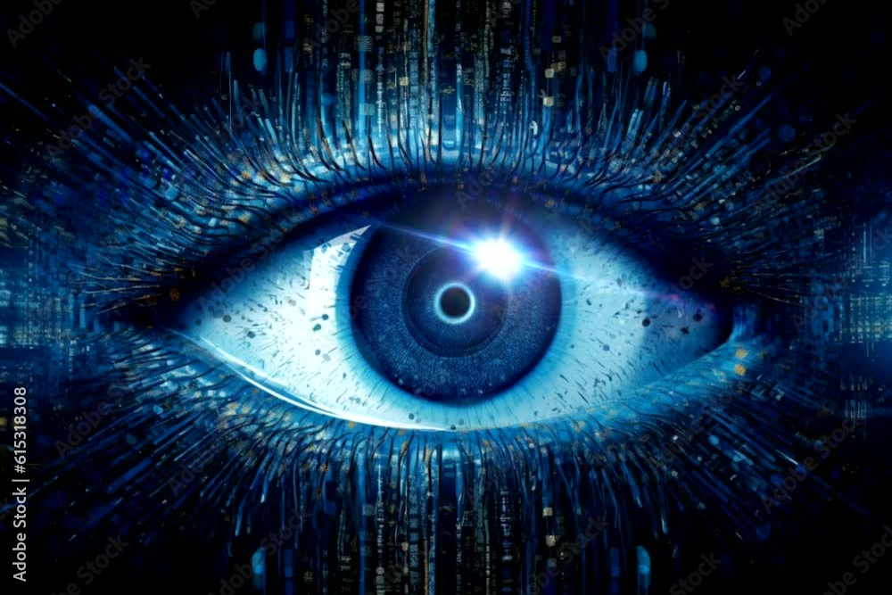 Artificial intelligence scans information. High technologies in the ...
