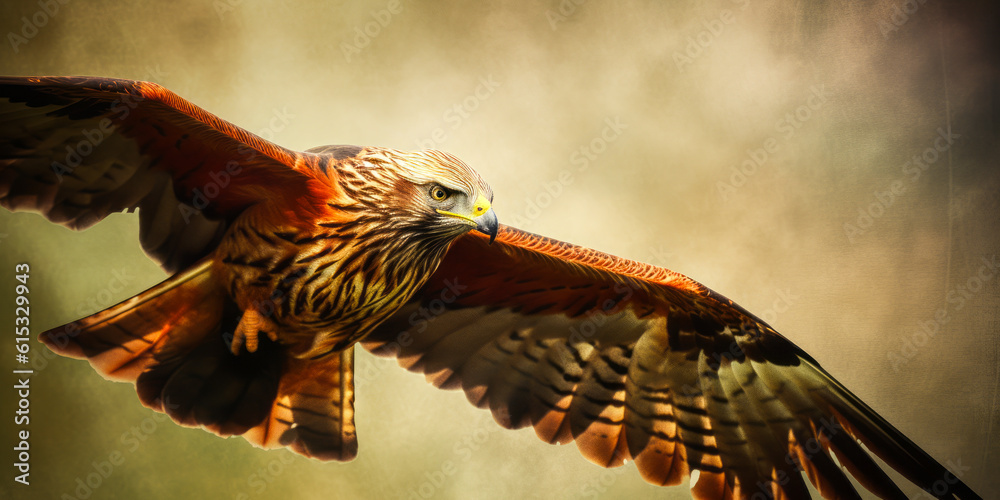 Majestic red eagle soaring through the sky, igniting powerful emotions ...