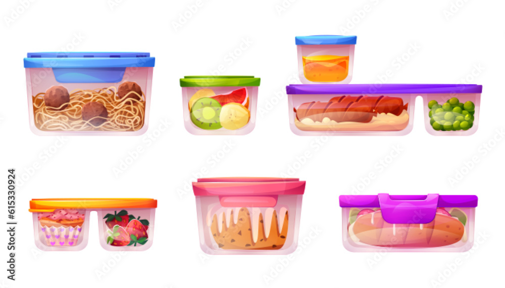 Plastic lunch food storage container icon vector illustration. Isolated ...