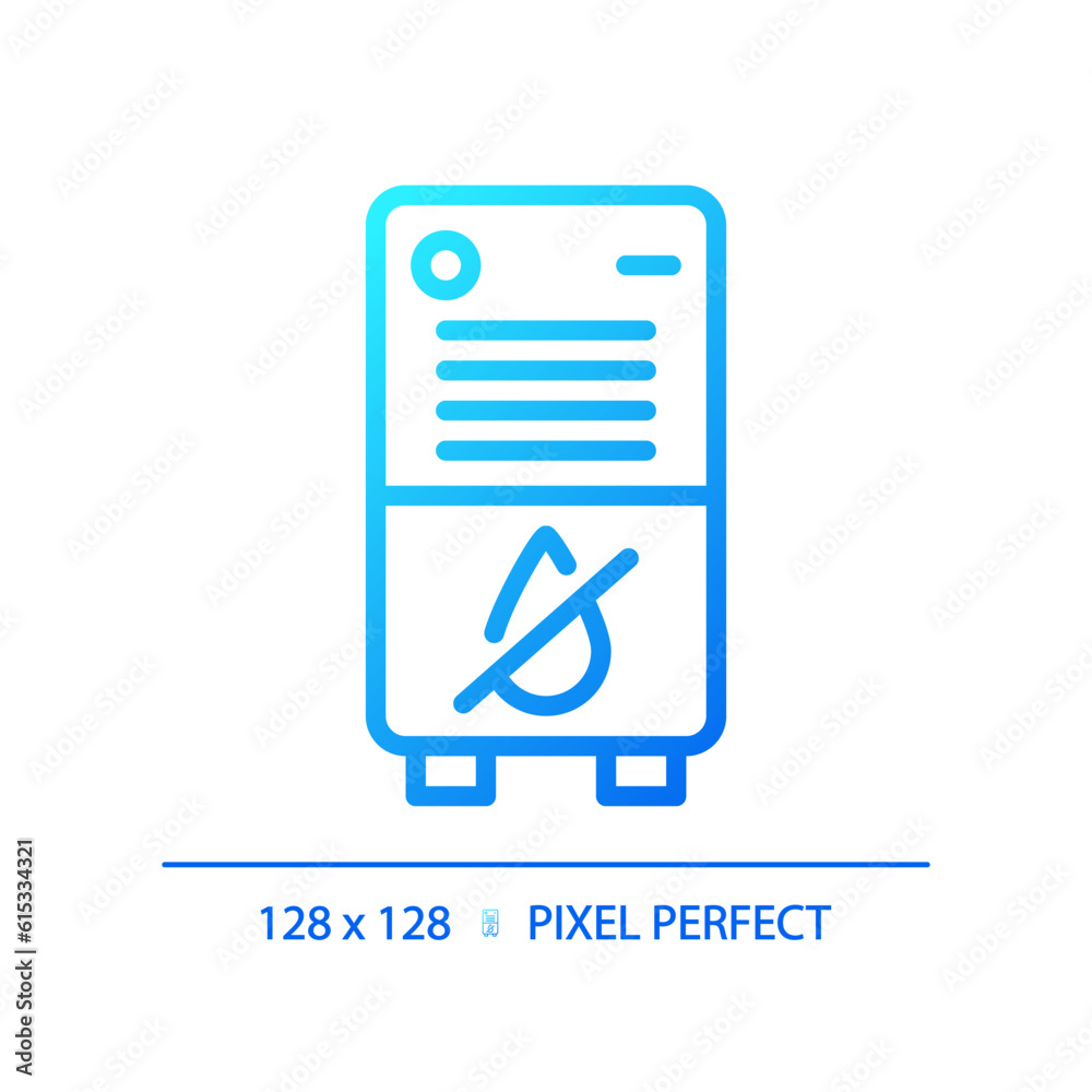 Air dehumidifier gradient linear vector icon. Portable device. Humidity ...