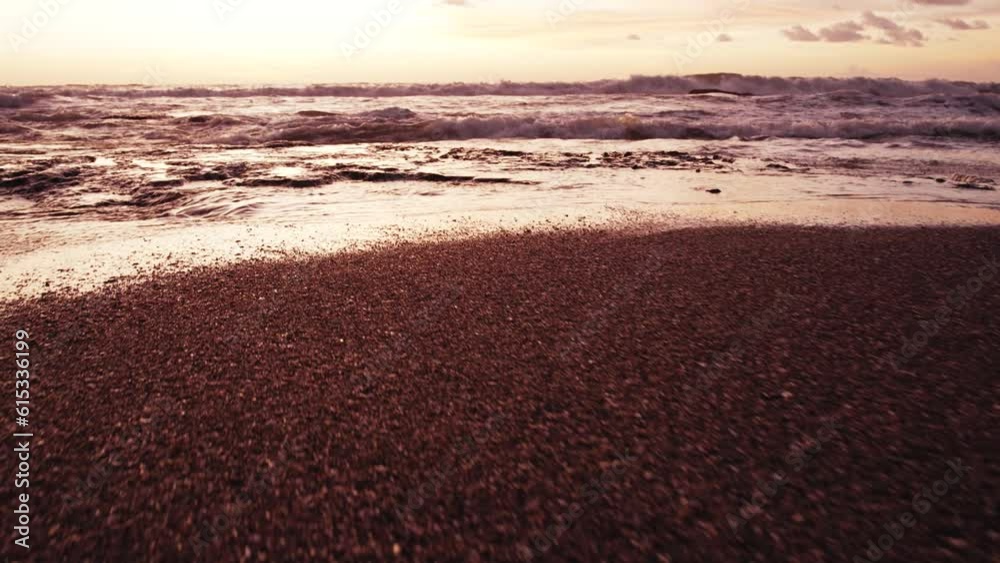 Summer Landscape of Ocean Beach Nature and Water Texture Close-up. Wild ...