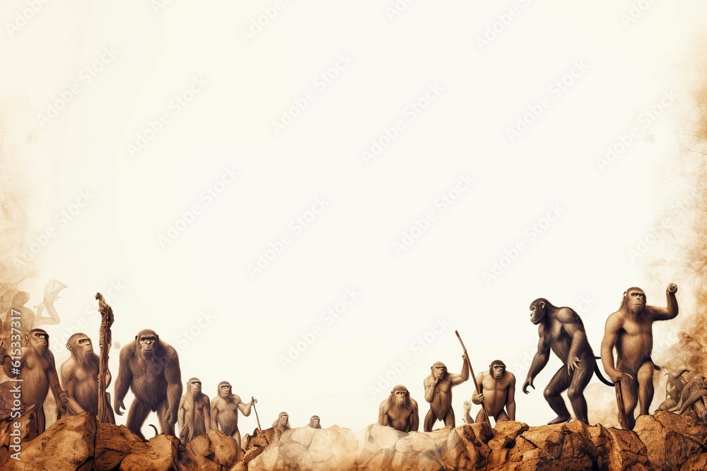 Evolution mockup background. Generate Ai Stock Illustration | Adobe Stock