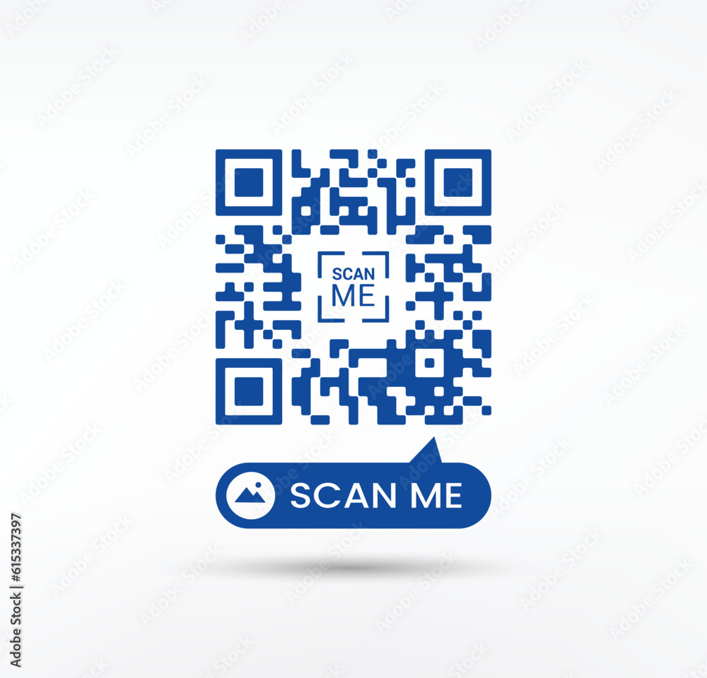 Vektorová grafika „QR code for Inscription scan me icon. Qr code for ... Vektorová grafika „QR code for Inscription scan me icon. Qr code for ...