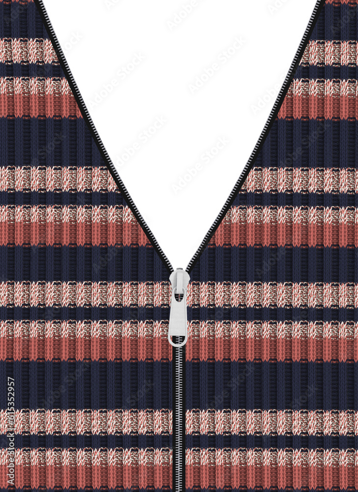 Zipper open background. Half opened isolated metalic zipper on ...