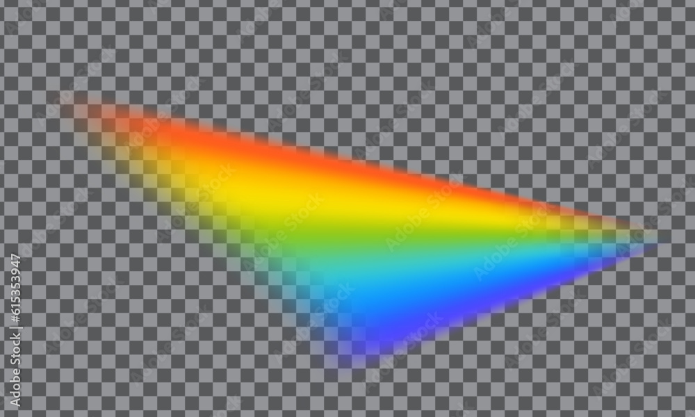 Realistic vector rainbow shape isolated on transparent background Stock ...