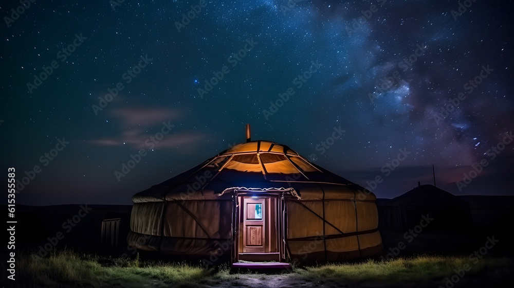 Yurt National old house of peoples of Kyrgyzstan and Asian countries ...