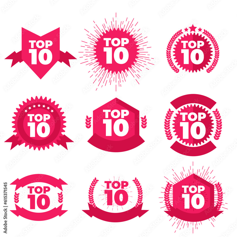 Top 10, best ten list. Vector Illustration Stock Vector | Adobe Stock