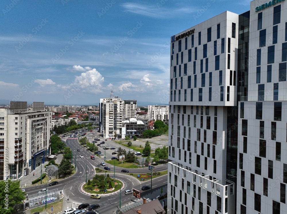 BRAȘOV, ROMANIA – JUNE 10, 2023: An aerial view of AFI Brașov shopping ...