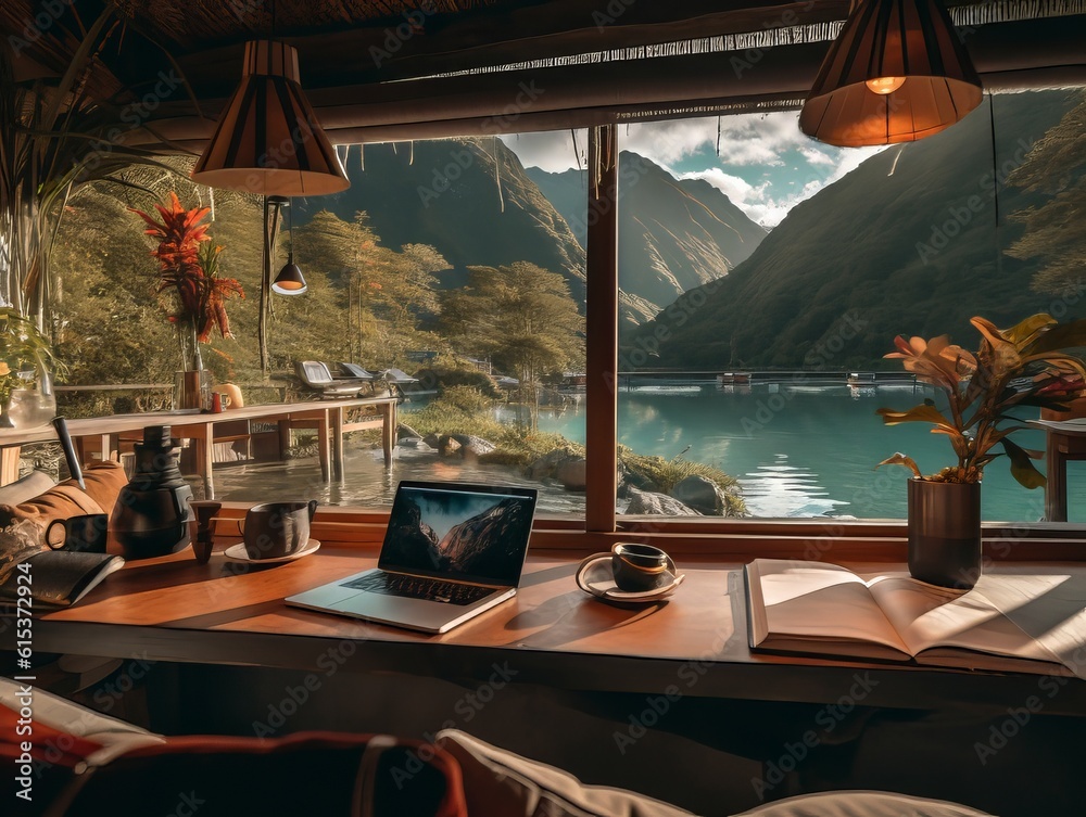 Serene Haven for Mindful Productivity - Embracing Peace in a Tranquil ...