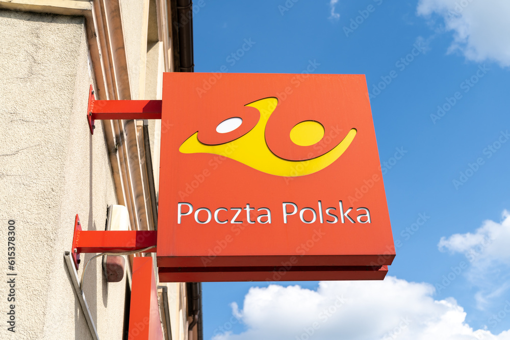 Foto de Poczta Polska logo sign. Polish Post state postal ...