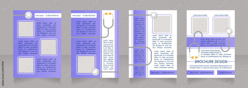 Digestive system regular checkup blank brochure layout design. Vertical ...