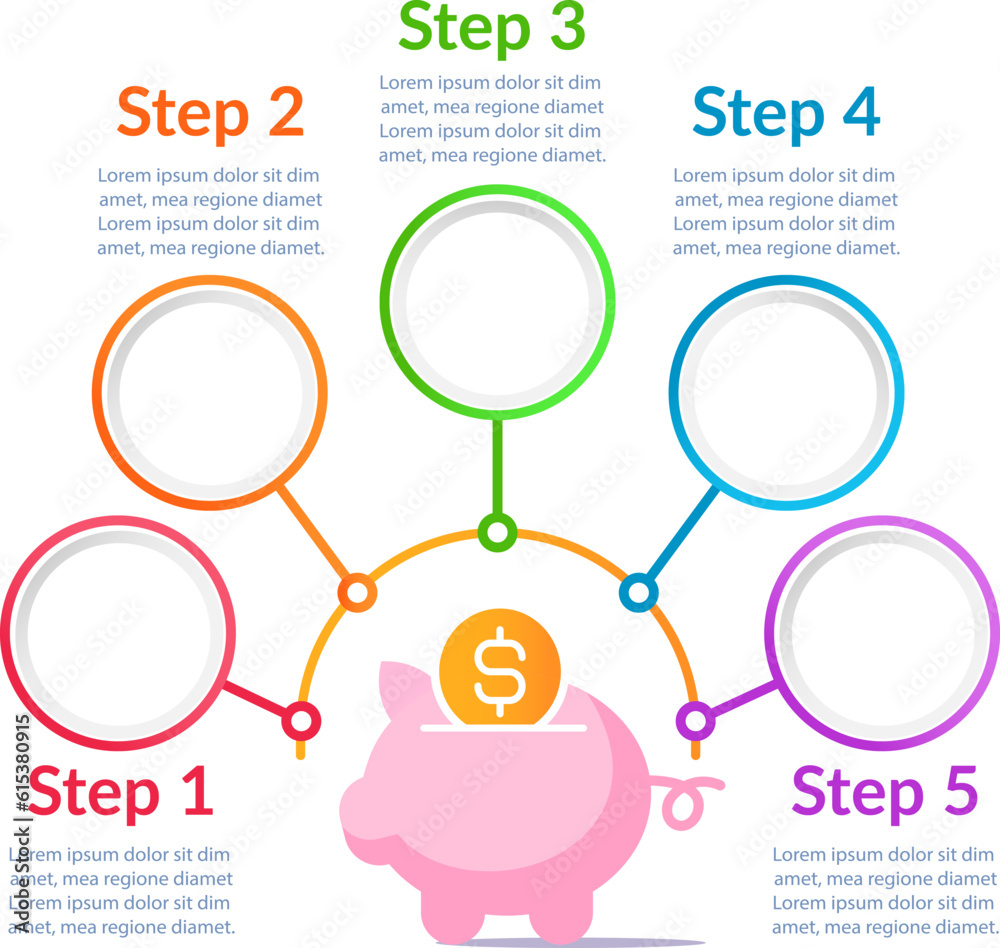 Investment portfolio infographic chart design template. Abstract ...