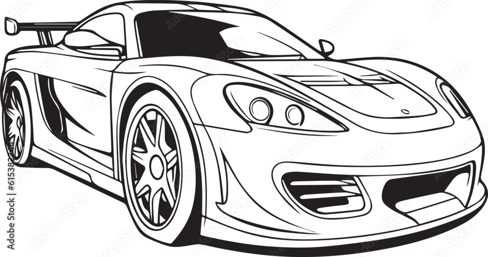 sports car drawings fun educational coloring pages for kids print ready ...