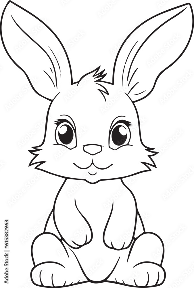 educational coloring pages for kids, rabbit coloring page animal ...