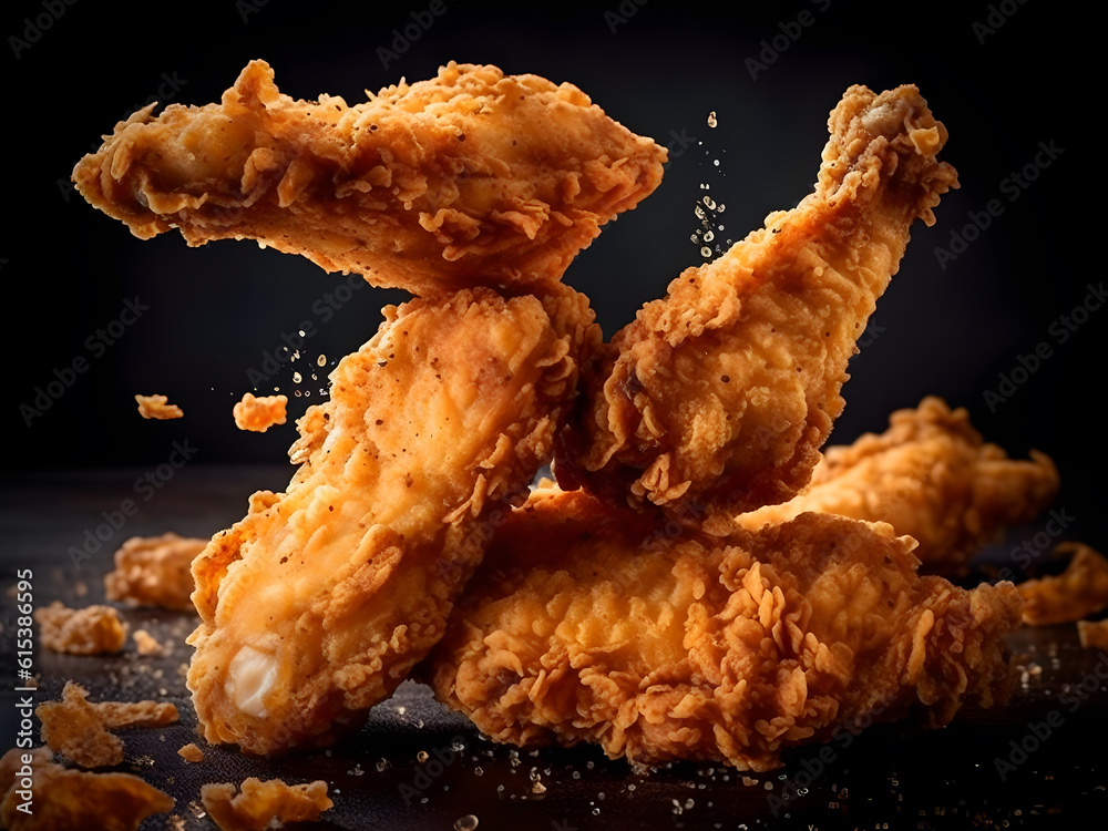 Crispy Fried Chicken, American Fast Food, Crispy and Irresistible ...