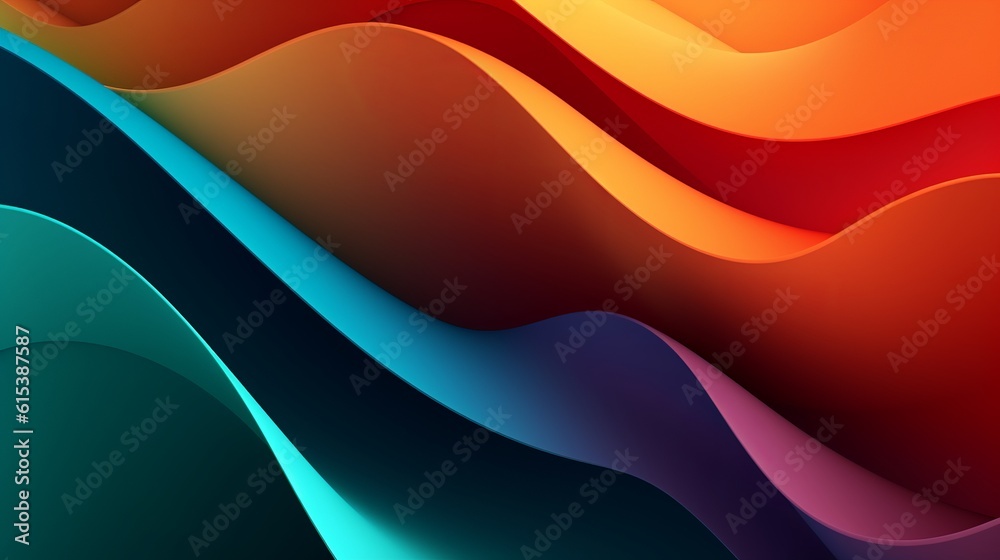 Multicolored geometric shape wallpaper with an abstract blue color ...