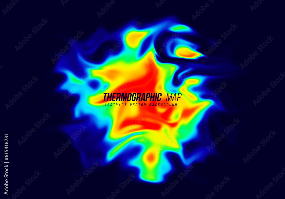 Heat map. Abstract infrared thermographic background. Vector ...