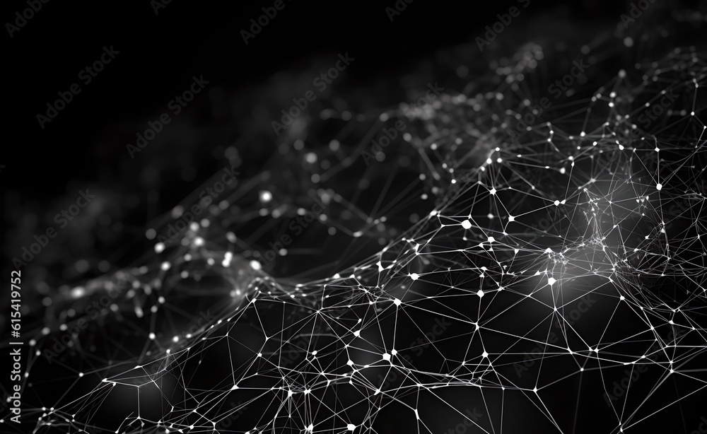 AI Neural Nets. Futuristic Background of Artificial Intelligence Neural ...