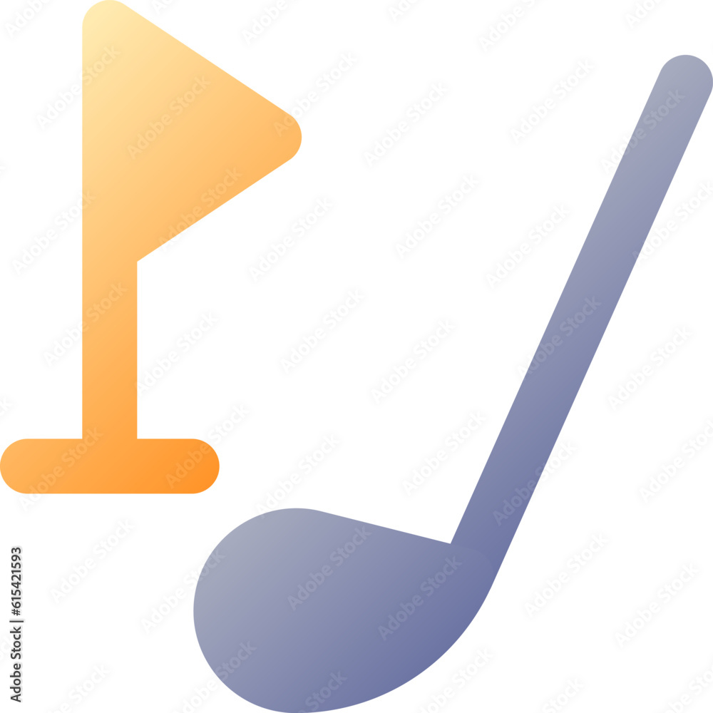 Golf driver and cup tag pixel perfect flat gradient color ui icon ... Golf driver and cup tag pixel perfect flat gradient color ui icon ...