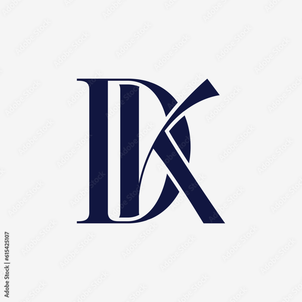 DK initials monogram concept. Logo design of letters D and K. Stock ...
