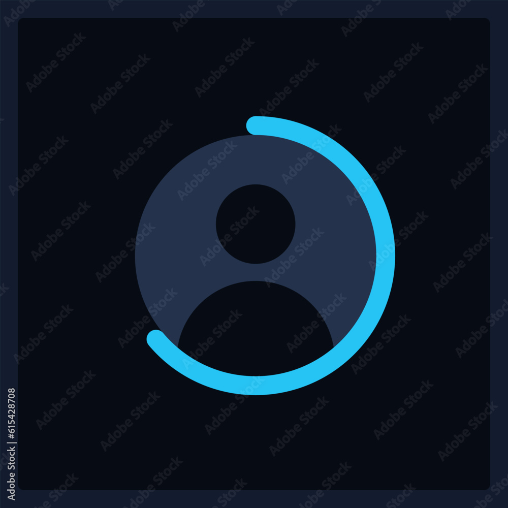 Profile completeness UI element template. Editable isolated vector ...