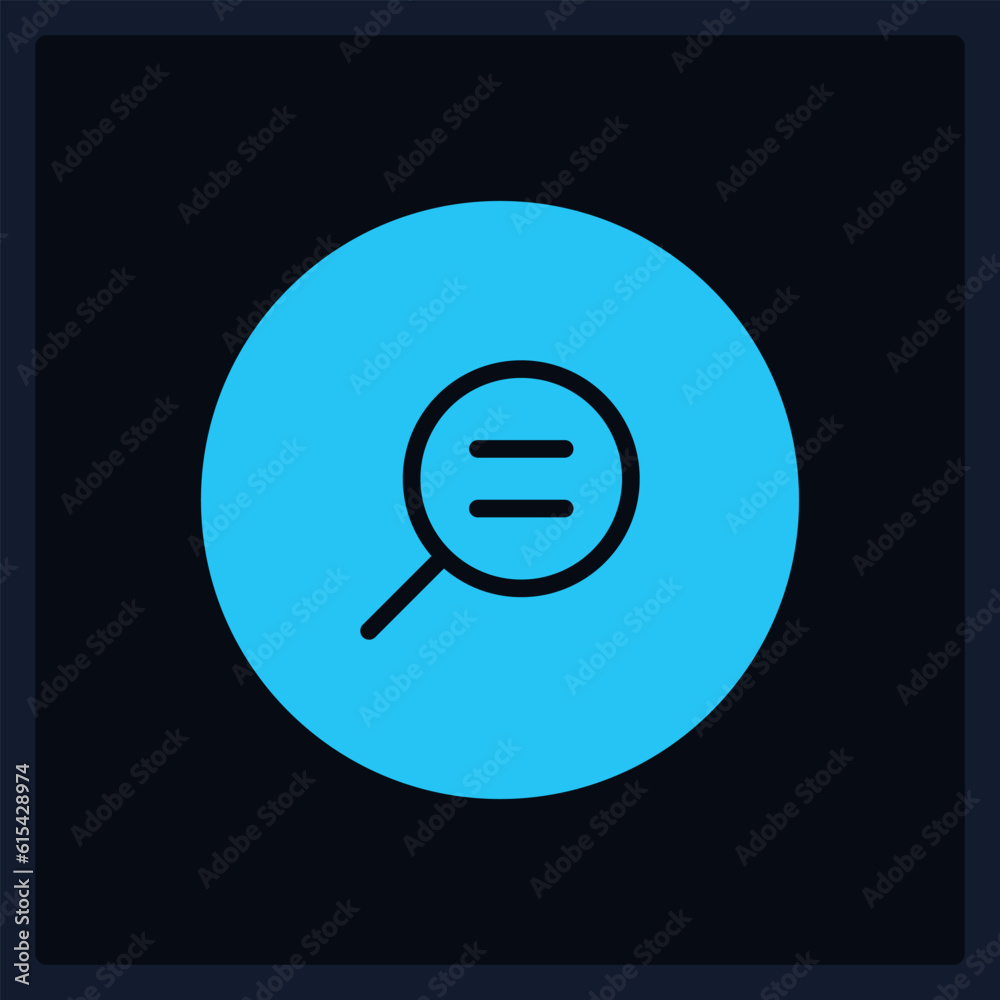 Active real size zoom button UI element template. Editable isolated ...