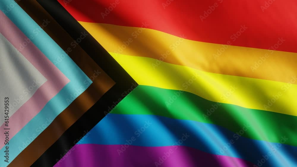 LGBT Rainbow Flag with inclusion and progression colours. Symbol of ...