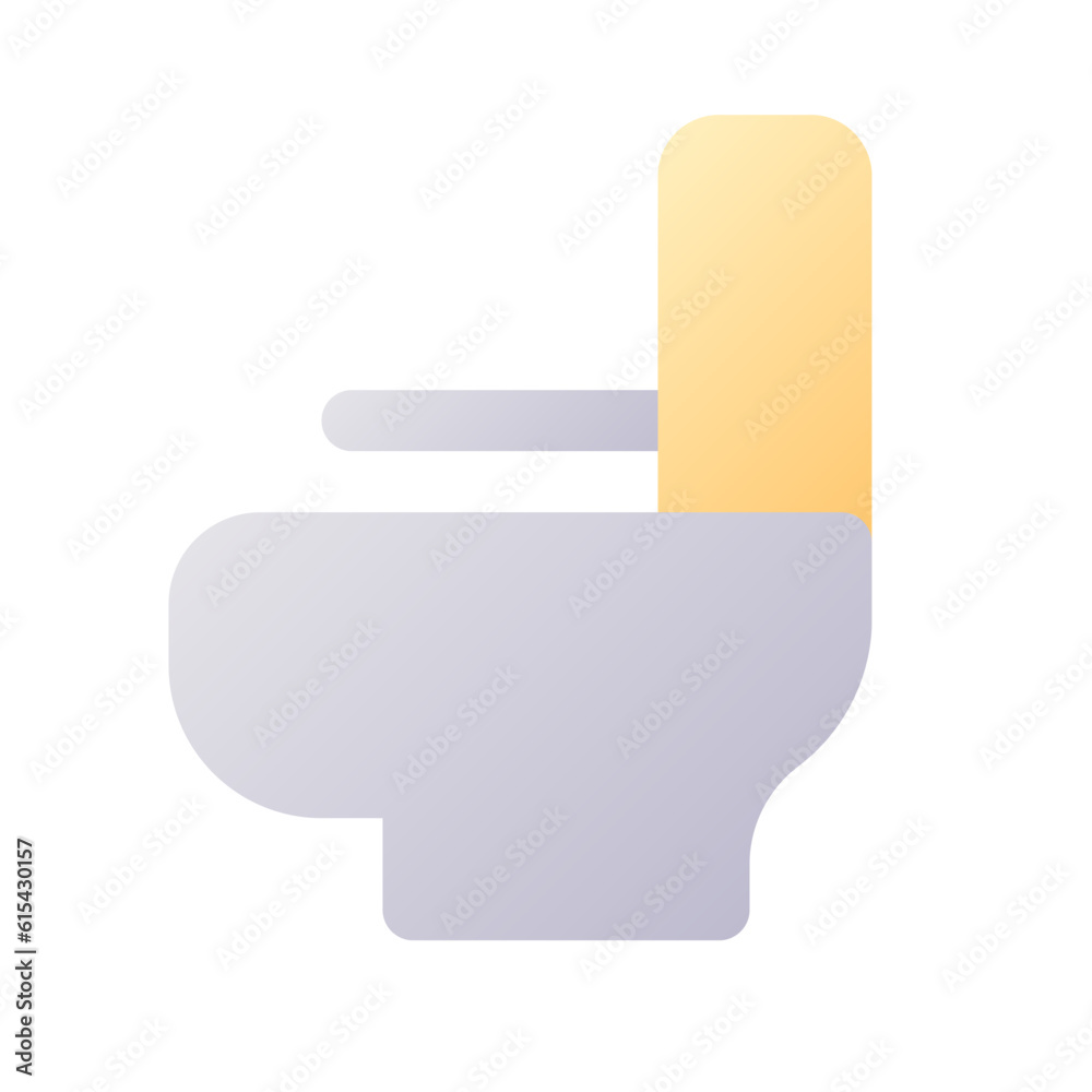 Toilet pot pixel perfect flat gradient two-color ui icon. Water closet ...