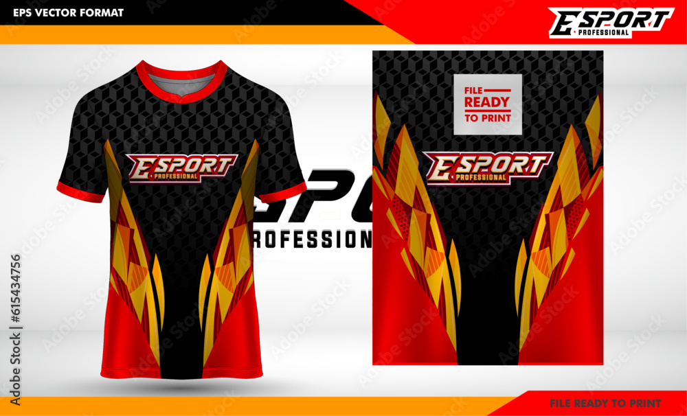 jersey esport design for gaming, uniform in front view. Shirt mock up ...