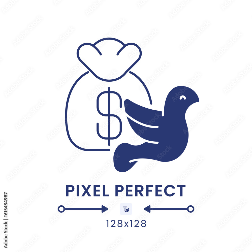 Tax exemption black solid desktop icon. Non-taxable income. Government ...