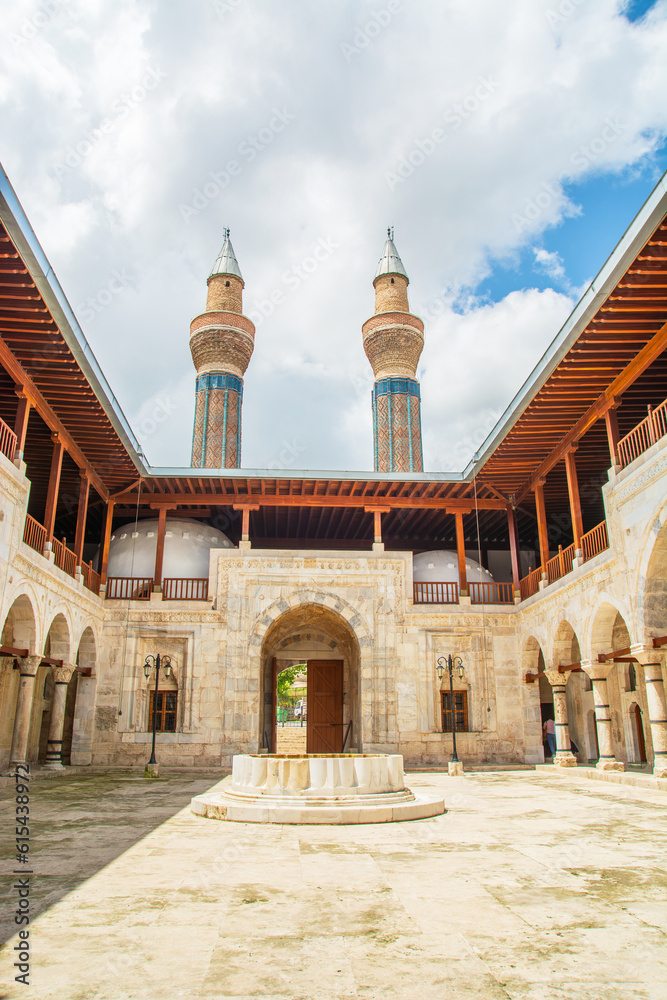 Sivas, Turkiye- June 19 2023: Gok madrasah, also known as double ...