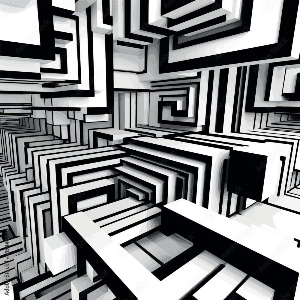 Abstract background with lines of variable thickness. Halftone effect ...