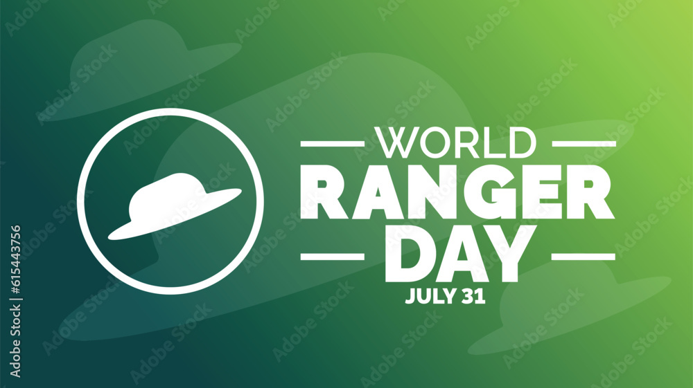 World Ranger Day background, banner, poster and card design template ...