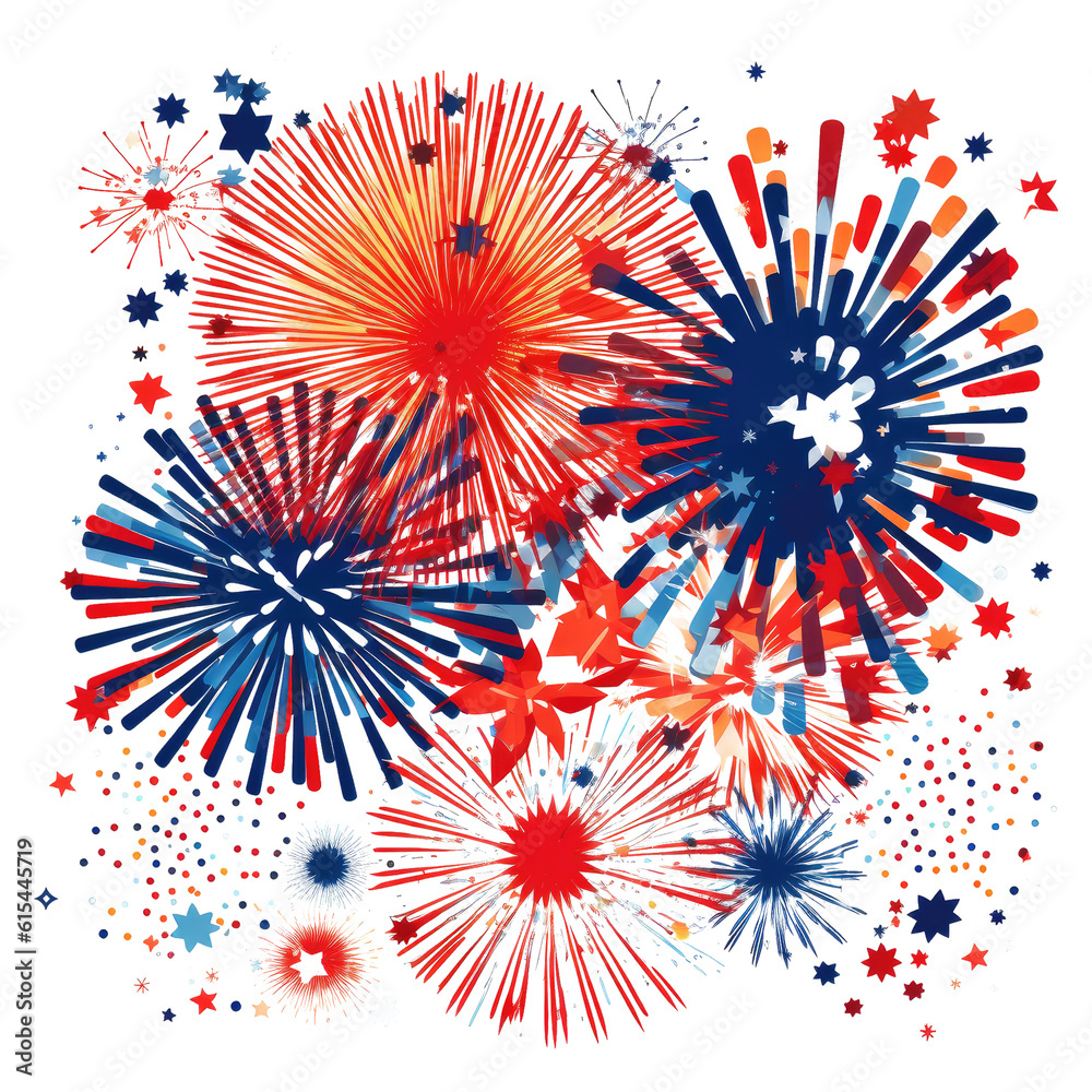 Watercolor Clip art, Watercolor Sublimation Design, 4th of July ...