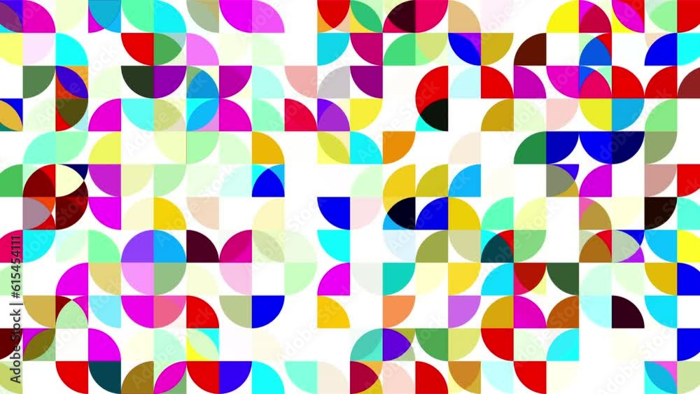 Video „2D simple animation of quarter circle pattern with opacity ...