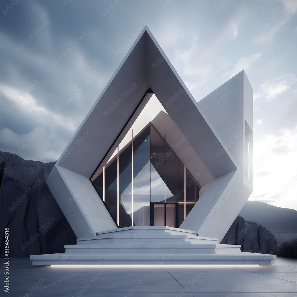 A modern building with an abstract, minimal design. Its unique ...